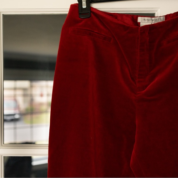 Nine West | Pants & Jumpsuits | Vintage Nine West Red Velvet High Waist ...